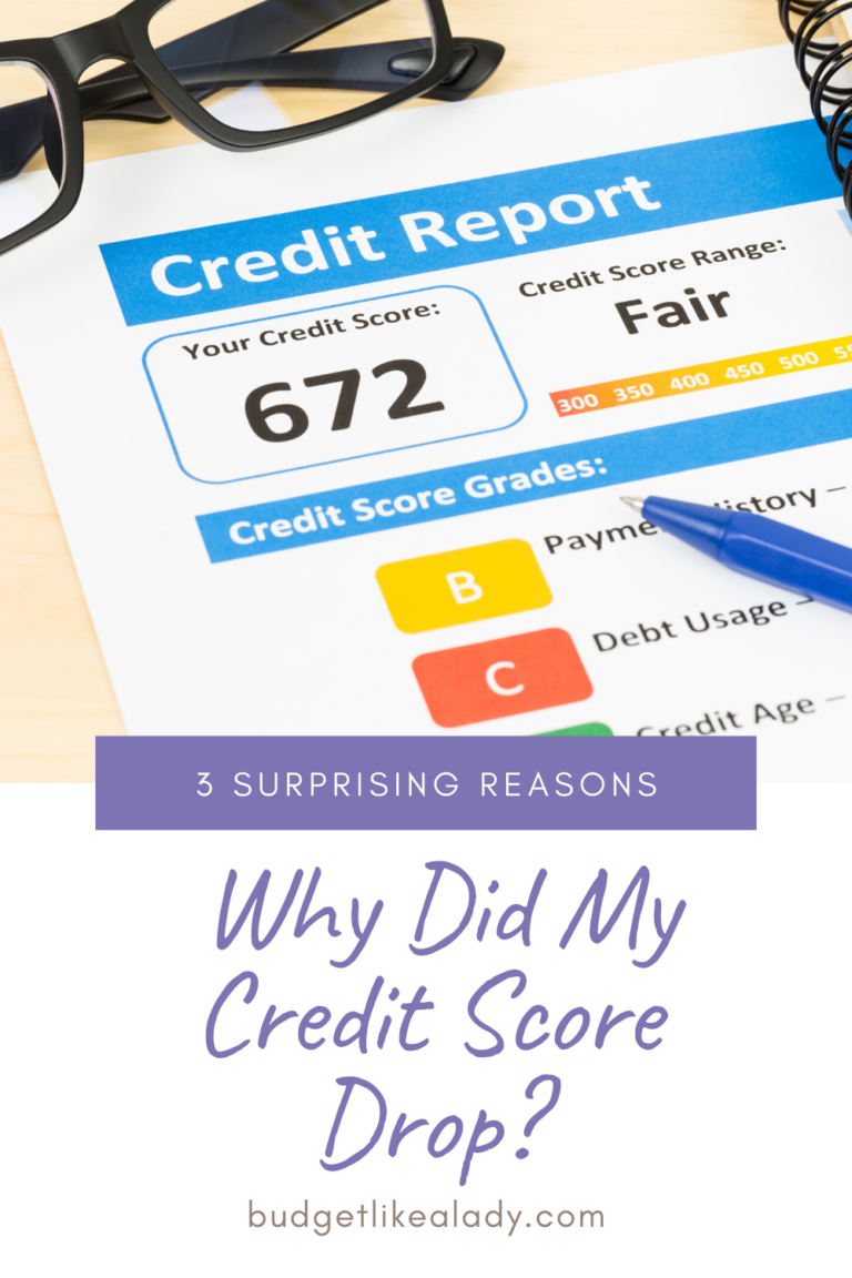 Why Did My Credit Score Drop? Top 3 Surprising Reasons – Budget Like a Lady